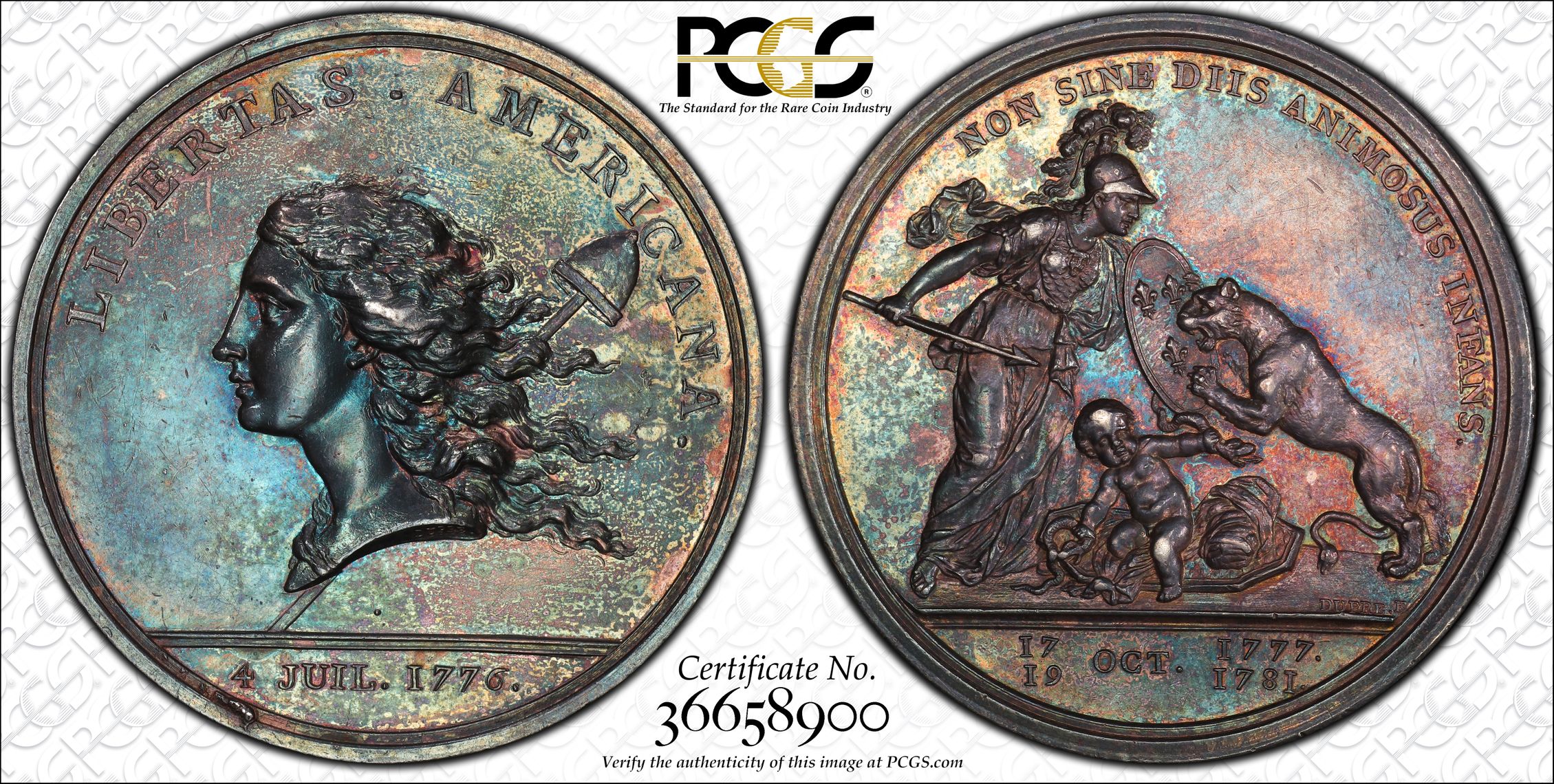 Libertas Americana Medals (1781) - Coins for sale on Collectors Corner