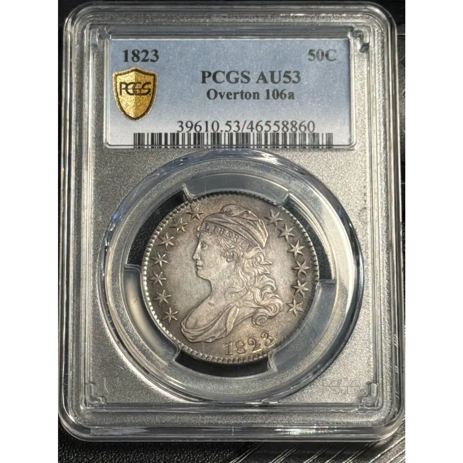 1823 Capped Bust Half Dollars PCGS AU-53 O-106a - Brian Timmons Rare Coin