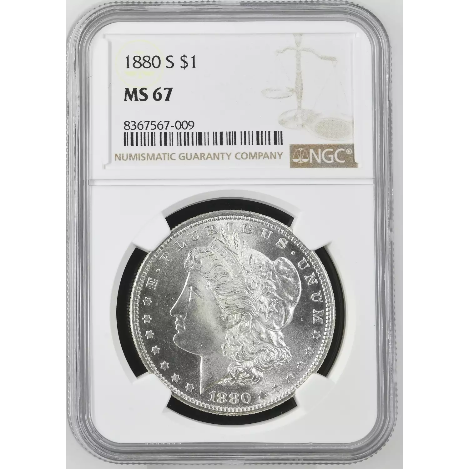 1880-S Morgan Silver Dollar NGC MS-67 - Brian Timmons Rare Coin