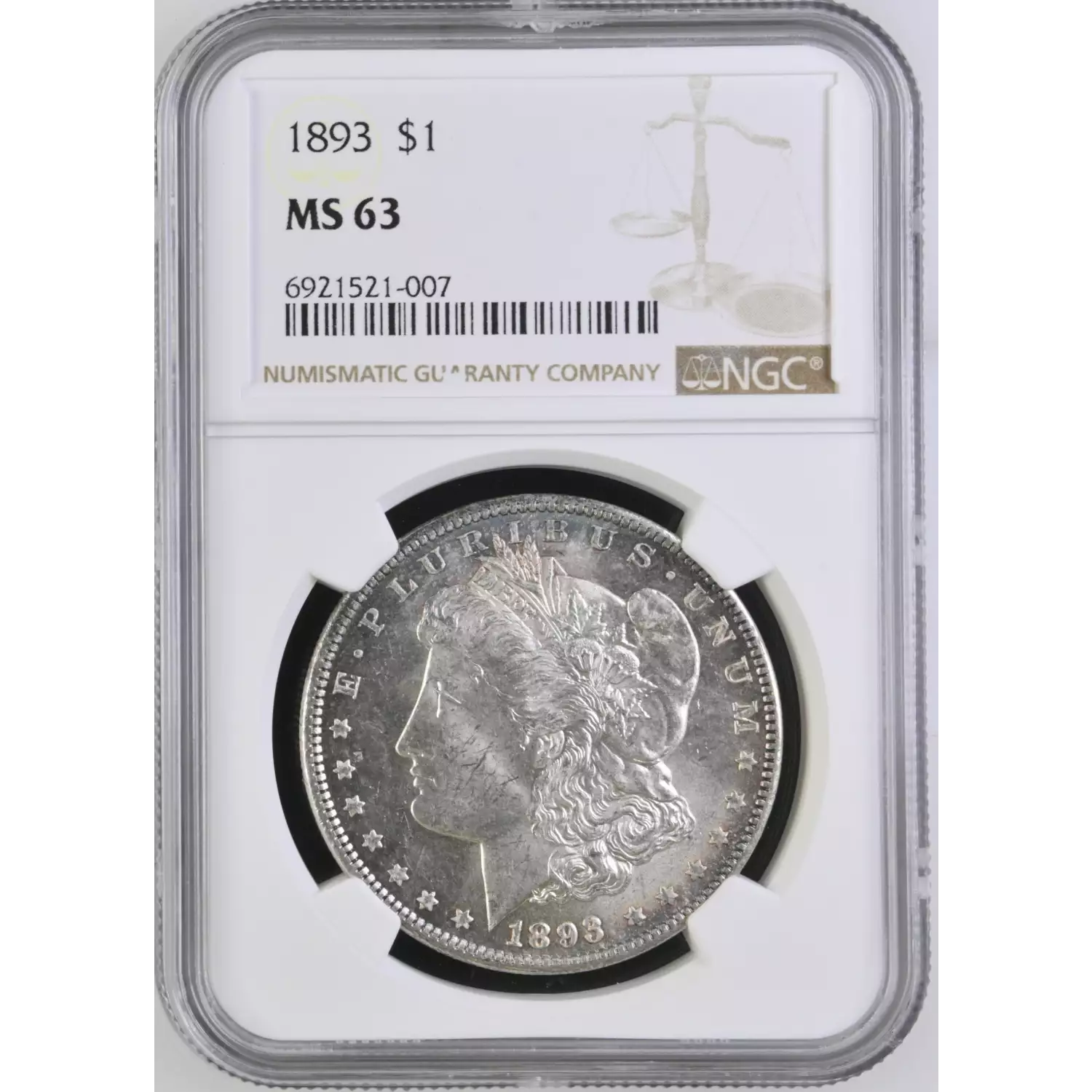 1893 Morgan Silver Dollar NGC MS-63 - Brian Timmons Rare Coin