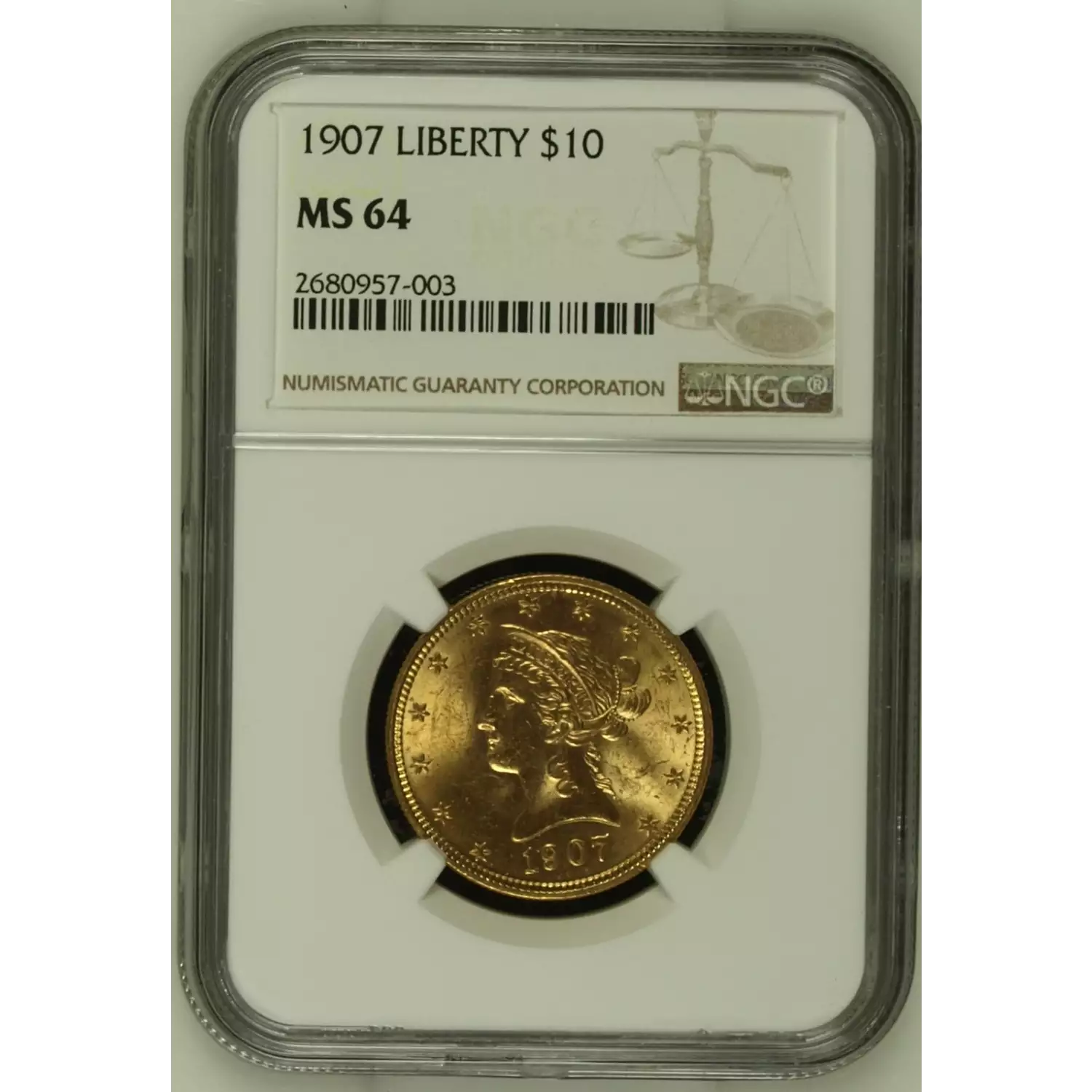 1907 Gold Eagles Liberty Head NGC MS-64 - Brian Timmons Rare Coin