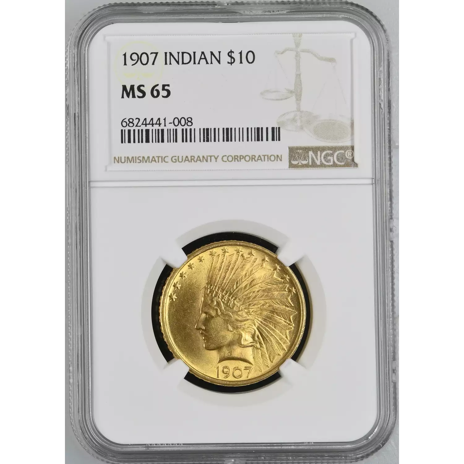 1907 Gold Eagles $10 Indian Head NGC MS-65 - Brian Timmons Rare Coin