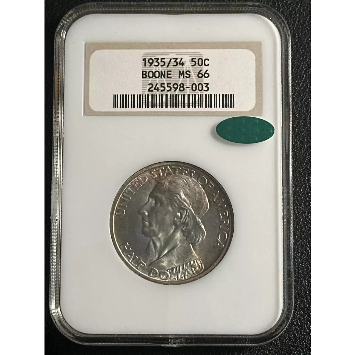 1935 Classic Commemorative Daniel Boone Bicentennial NGC MS-66 /1934 BOONE CAC - Brian Timmons ...