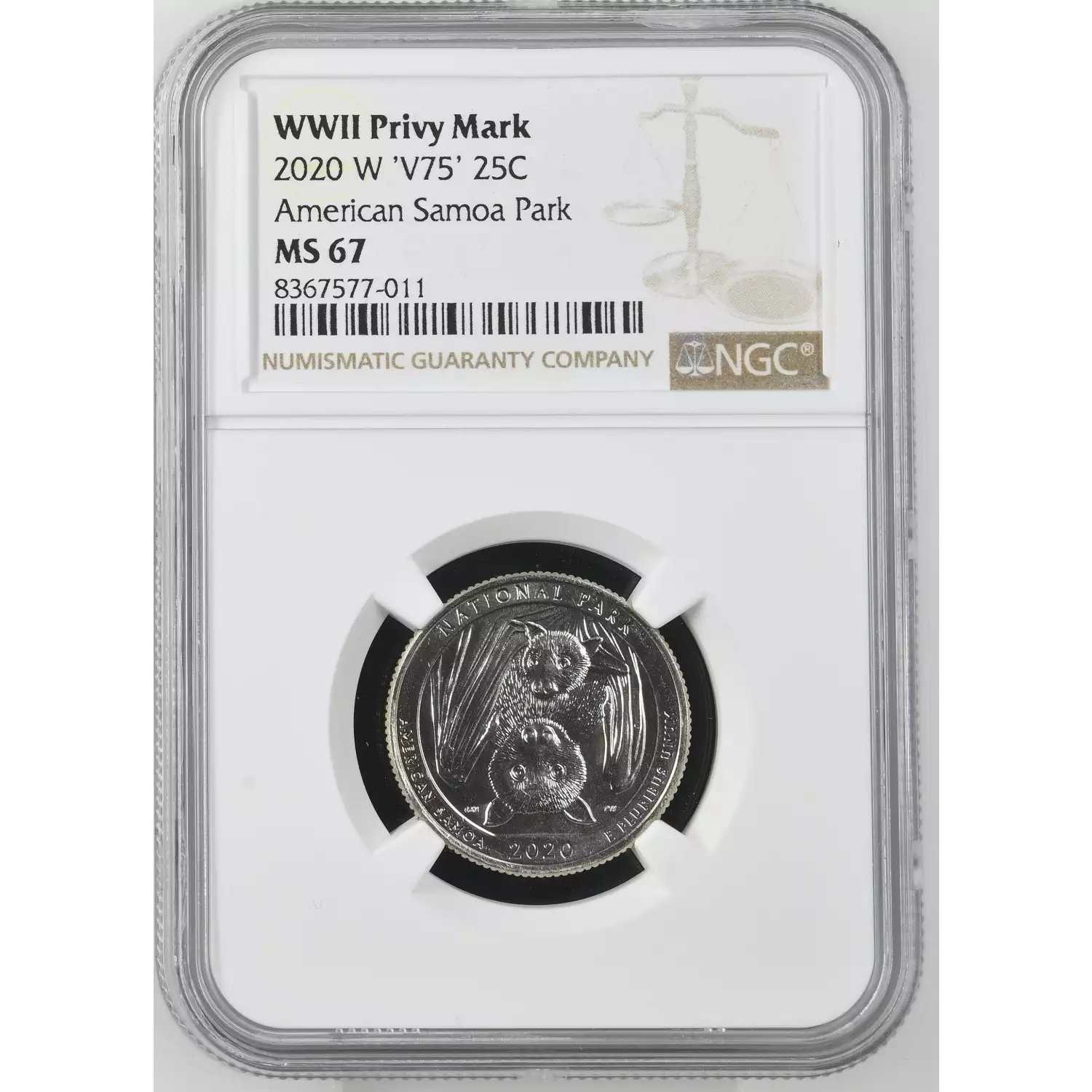 2020-W Washington America the Beautiful Quarters Clad NGC MS-67 W ...